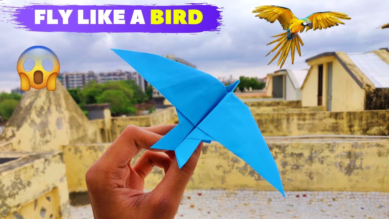 Flying Bird Paper Plane Origami Bird Paper Plane Mad Times Youtube