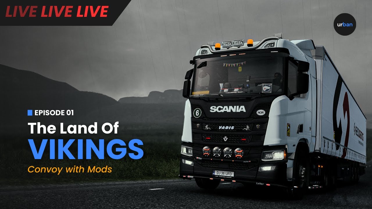 The Nordic Vikings Convoy | ETS Realism #live #gaming #ets2 #drivingsim - YouTube