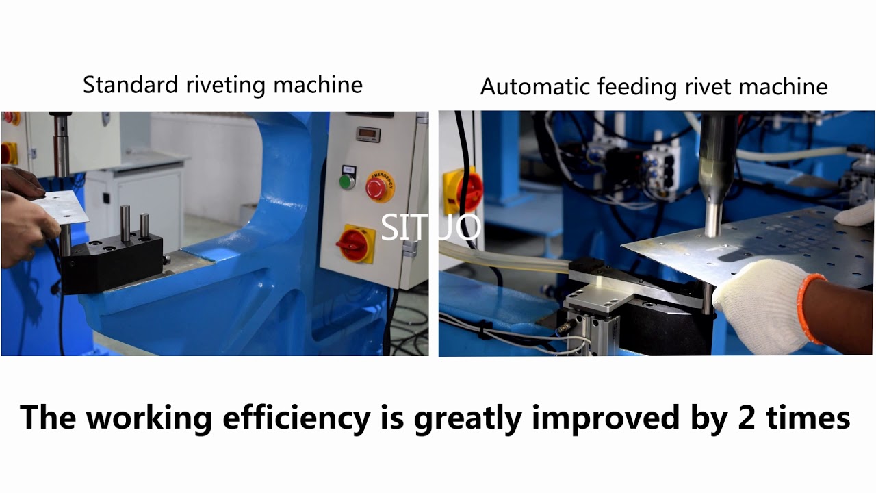 Automatic feeding rivet machine compared to standard riveting machine ...
