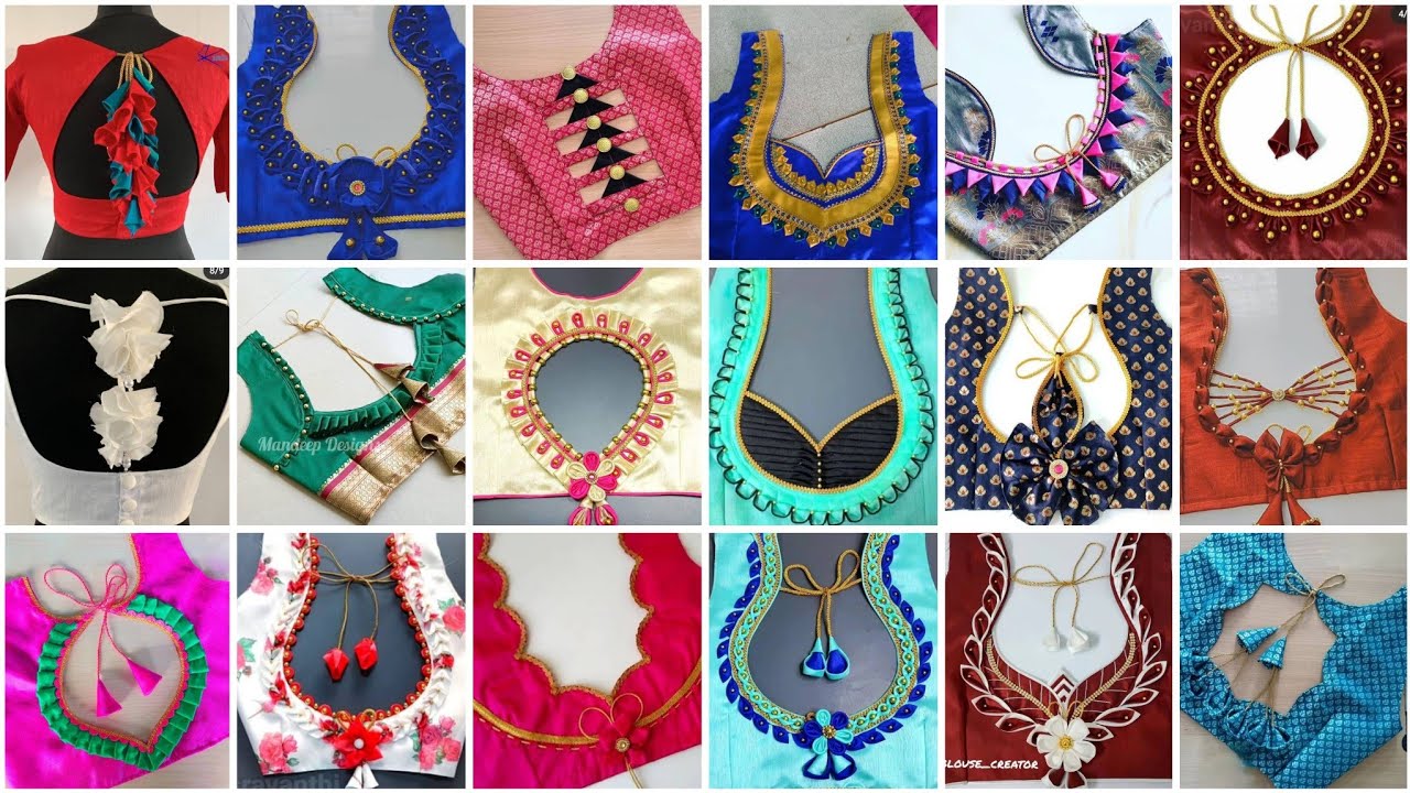 70+Elegant Fashion Style Saree Blouse Back Gala Design/Blouse Neck ...
