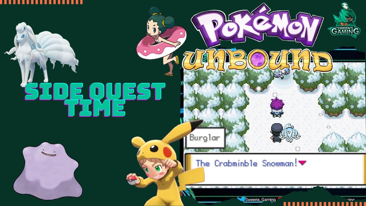 Let's Play Pokemon Unbound; Rom Hack: Its Side Quest Time! - YouTube
