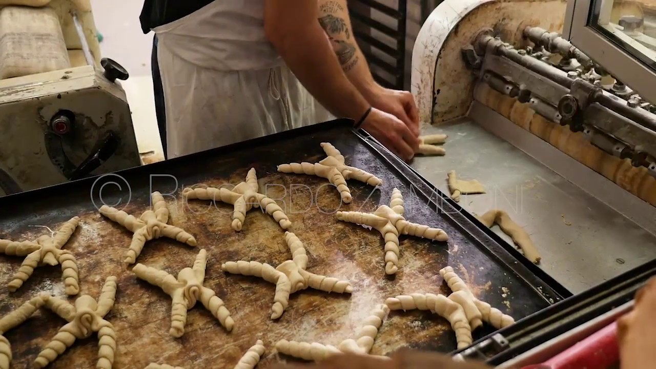 Baker creates forms of bread pasta - YouTube