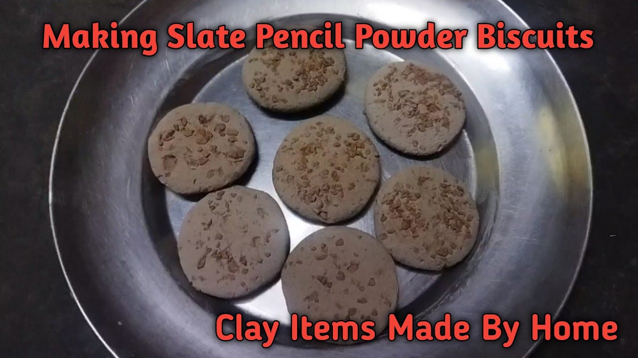 Slate Pencil Powder Biscuits || Homemade Biscuits || Clay Items Making ...