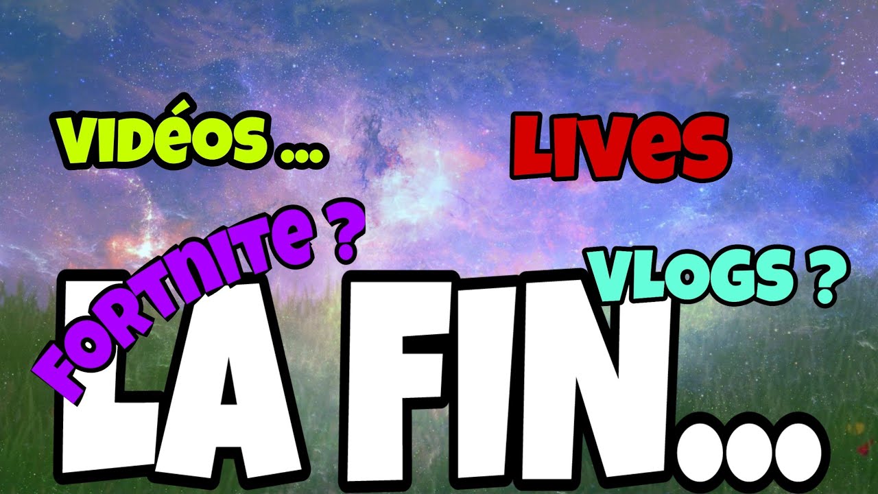 La Fin Des Vidéos, Lives etc... !? - YouTube