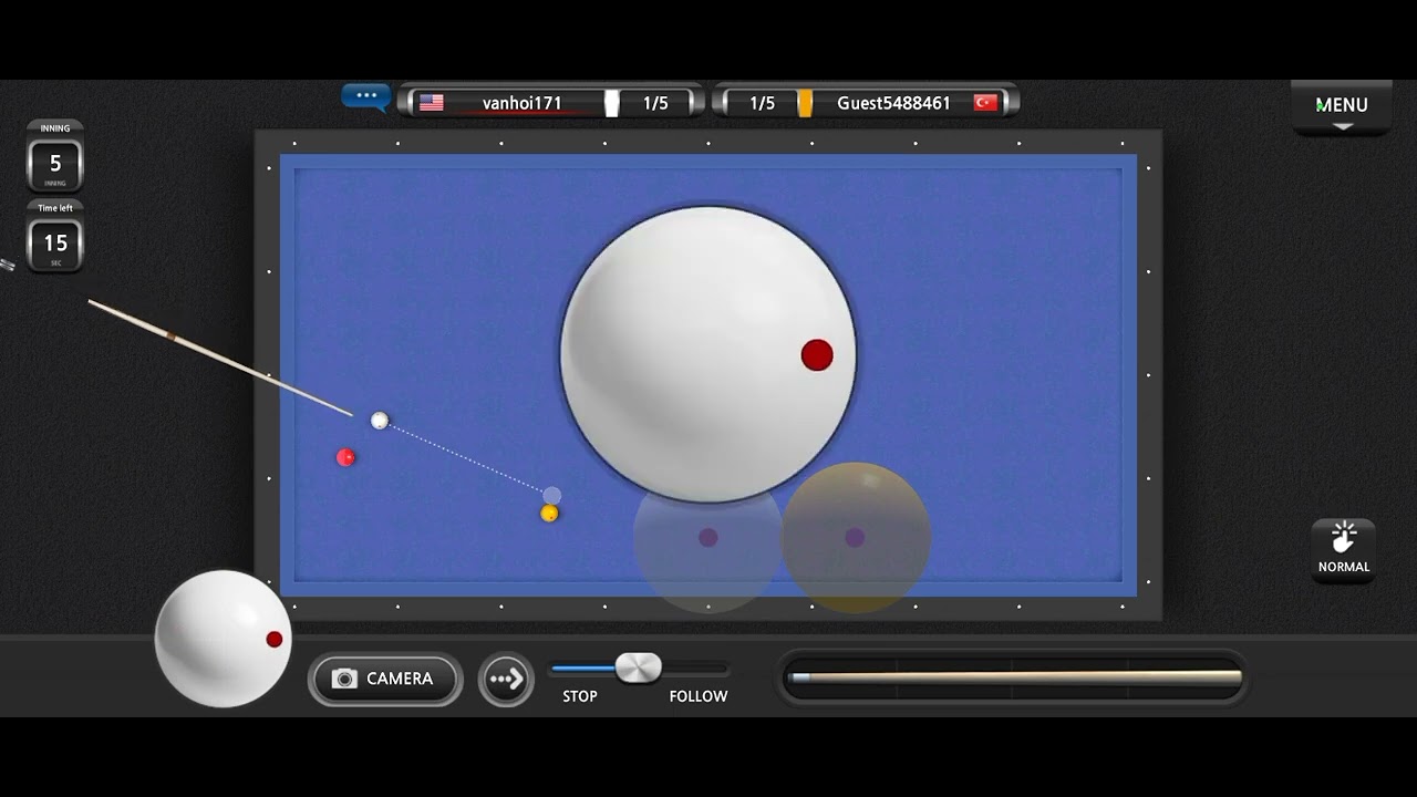 Billiard game 3c cấp 114 vs cấp 100 ngang tài ngang sức - YouTube