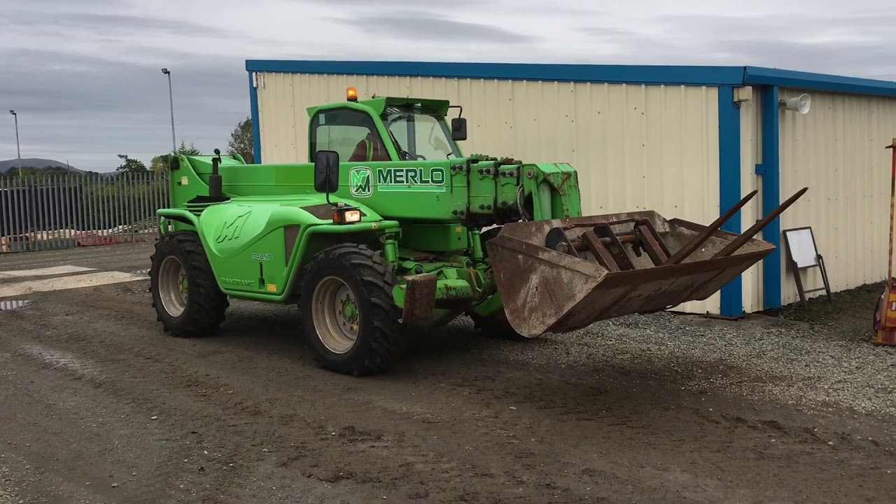 2008-MERLO P40.17 17m TELESCOPIC FORKLIFT C/W BUCKET & FORKS - YouTube