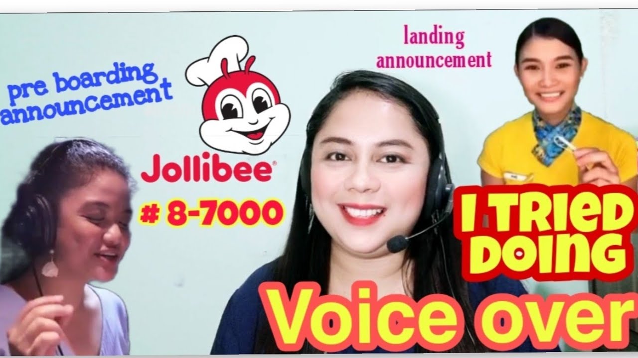 Voiceover | Jollibee Delivery | Pre boarding announcement | Landing ...