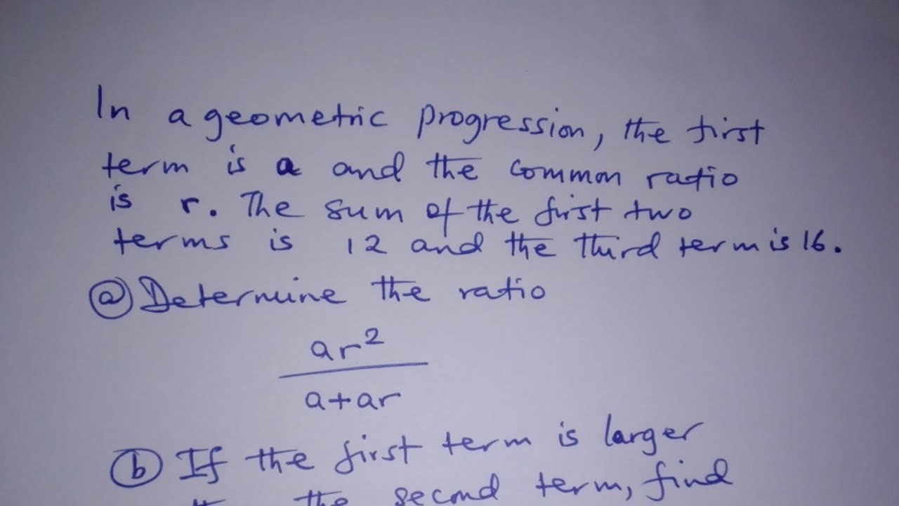 How to solve geometric progression math problem | Sequence and Series - YouTube