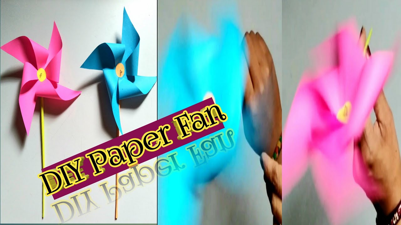 Paper Fan Craft Making Step by Step | How to make Paper Fan Origami ...