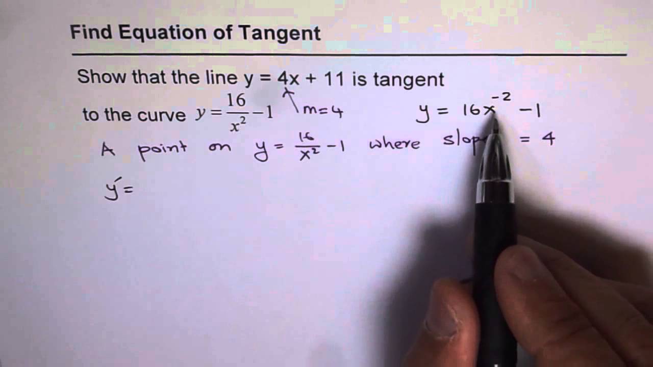 2-given-line-is-tangent-to-rational-graph-curve-youtube