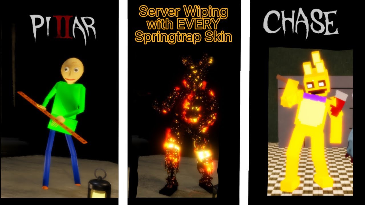 Server Wiping With EVERY Springtrap Skin [Pillar Chase 2] - YouTube