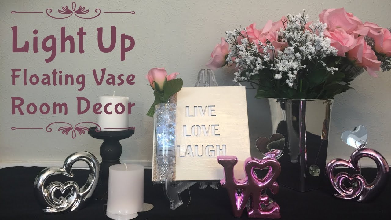DIY Light up floating vase decor - YouTube