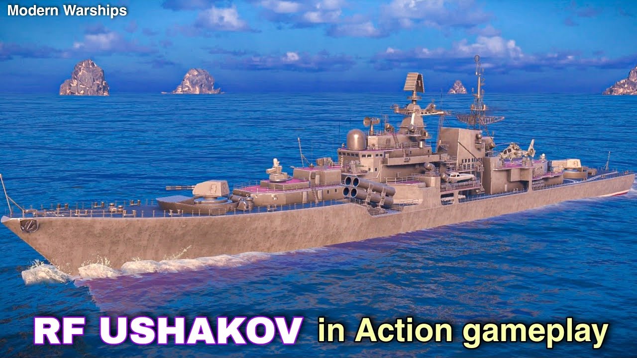 Modern Warships: RF USHAKOV in Action. online match gameplay. - YouTube