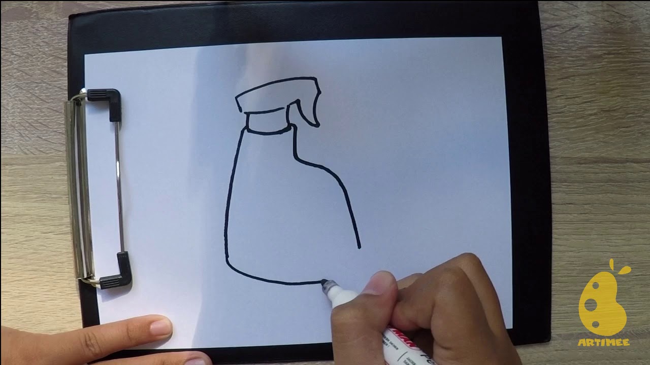 How to Draw spray bottle - YouTube