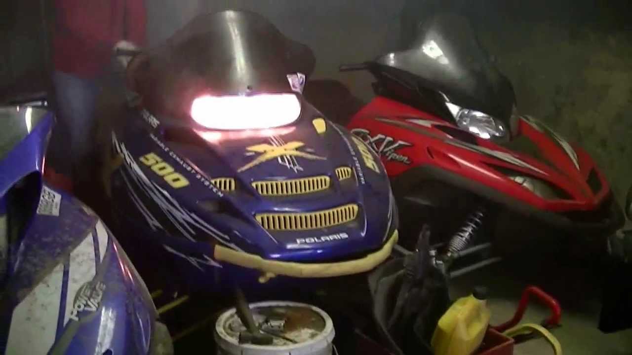 8 Snowmobile Cold Start part 2 - YouTube