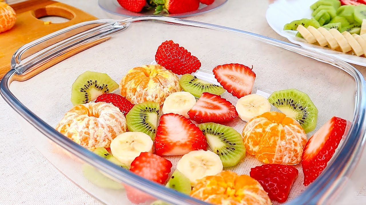 Nur Hafermilch und Obst. Gesundes Dessert, kein Zucker, kein Mehl - YouTube