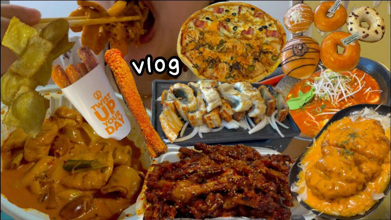 일상먹방브이로그 | 퇴근후 먹방모음 😋 ( 대패삼겹살, 삼각김밥, 돈까스&마라우동&소바&앤티앤스, 반올림 피자, 장어구이&닭발 ...