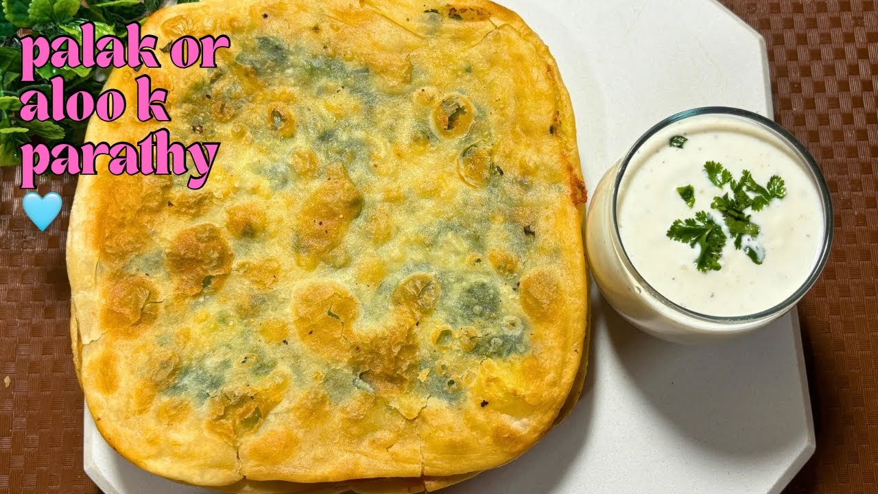 PALAK OR ALOO K PARATHY💛|@Pakistancookingcrunch123 |cooking videos ...