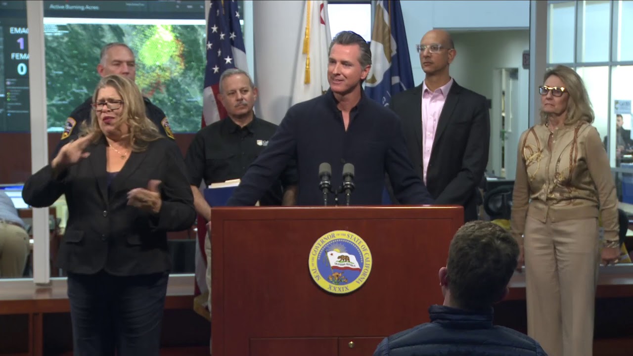 LIVE: Wildfire/Weather Update From Cal OES State Operations Center ...
