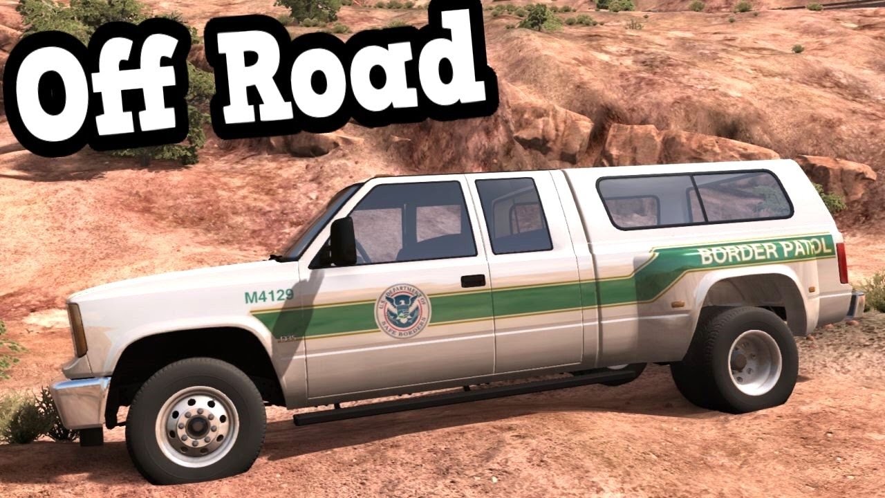 BeamNG Drive - Dually With Camper Shell Off Road In the Desert - YouTube