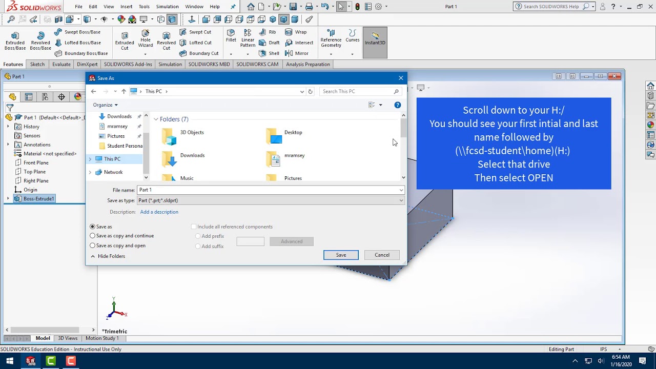 How to save a Solidworks file - YouTube