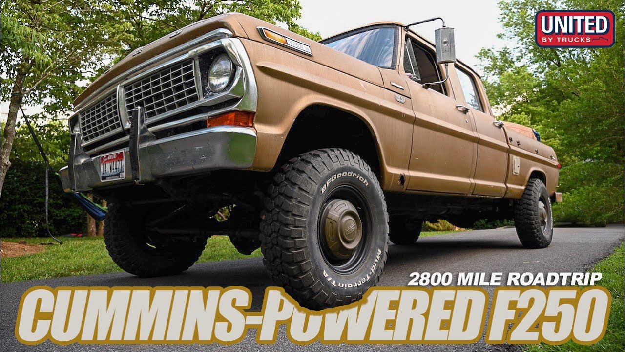 CUMMINS DIESEL CHASSIS SWAPPED '70 Ford F250 Crew Cab 4x4 - Cross ...