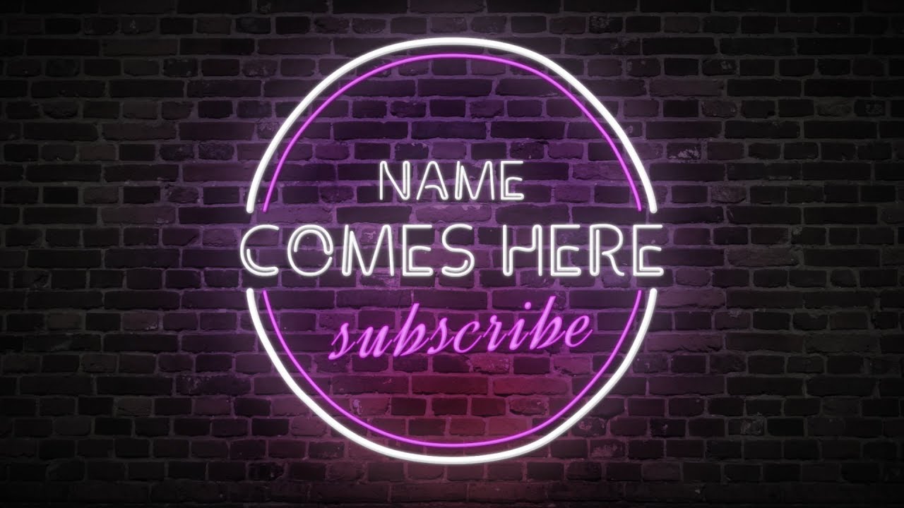Electric NEON YouTube Intro and Outro/End Screen TEMPLATES # ...