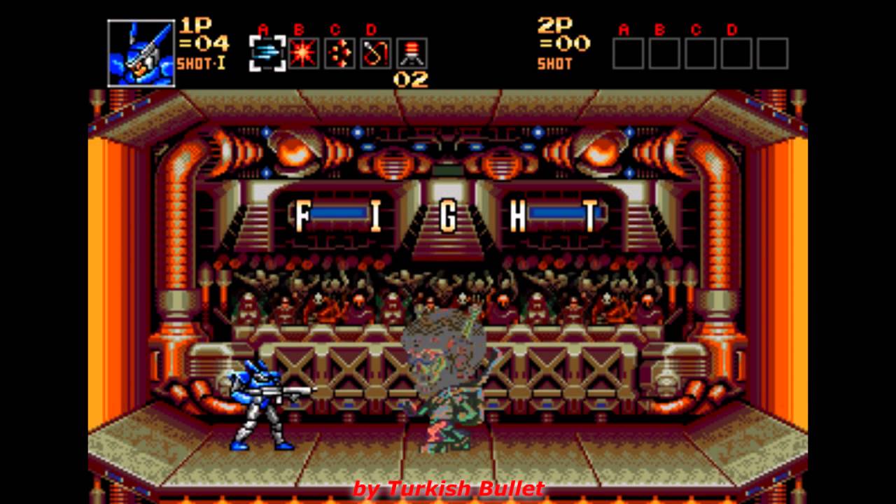 Probotector (Sega Mega Drive) - (Stage 3 - Hidden Battle Stadium ...