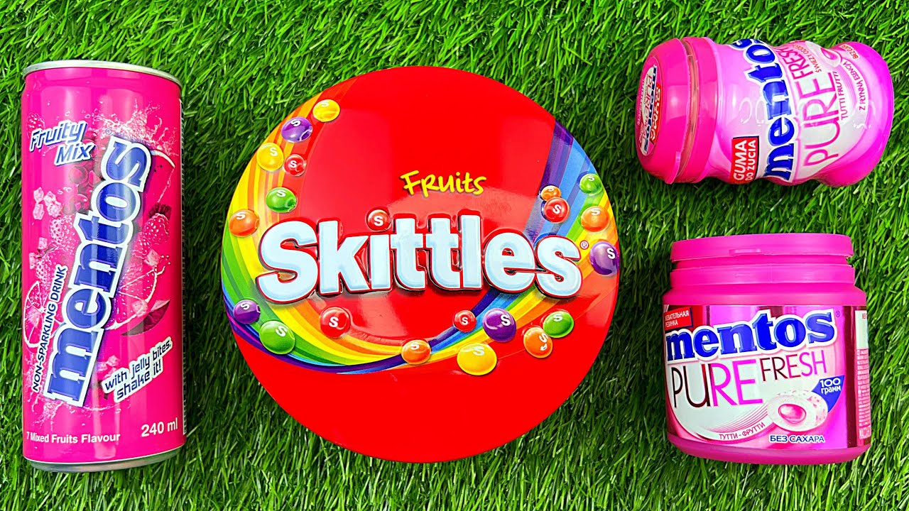 Satisfying Video | Unpacking 1 Rainbow Skittles Containers with Color ...