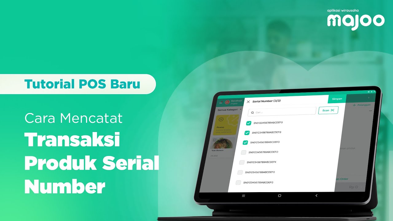 Cara Mencatat Transaksi Produk Serial Number di POS majoo - YouTube