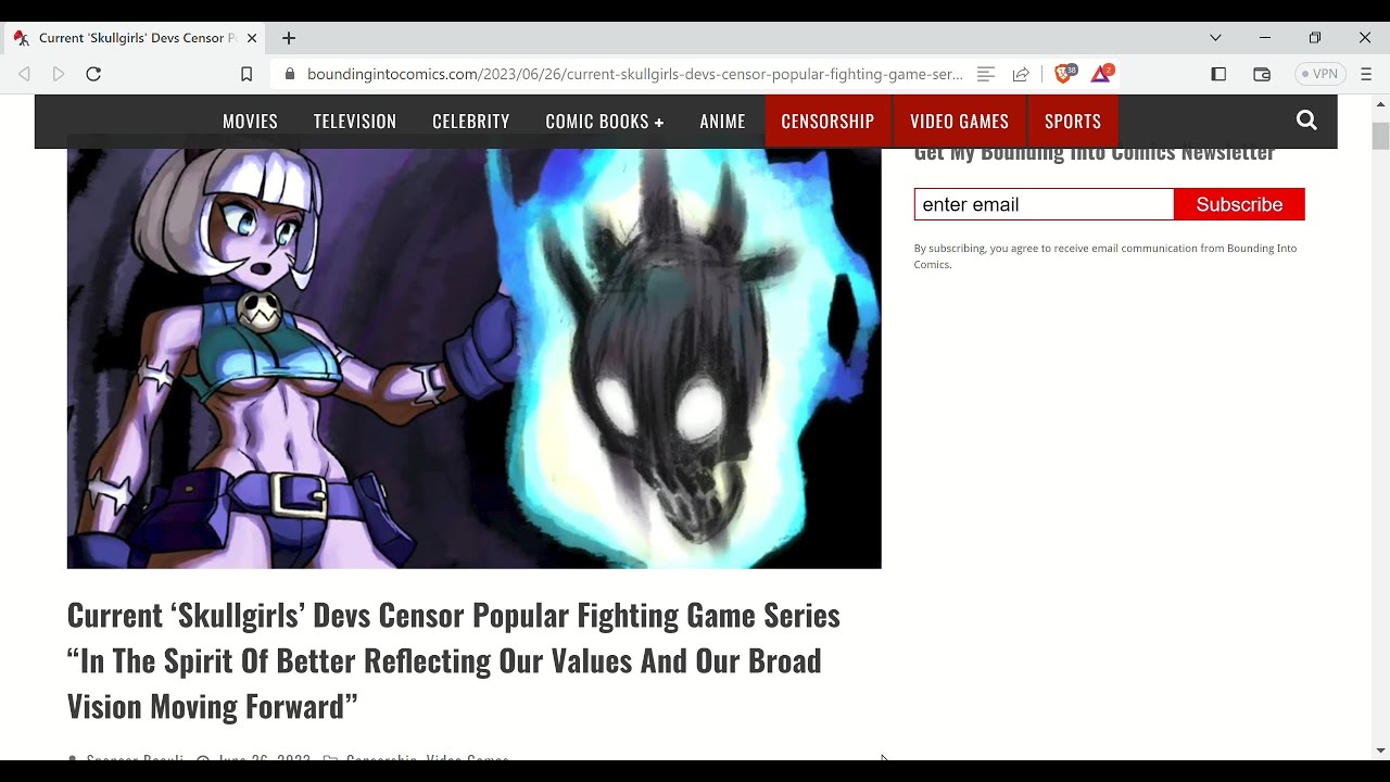 Current 'Skullgirls' Devs Censor Popular Fighting Game Series, From BoundingIntoComics - YouTube