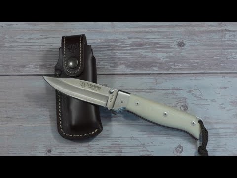 The Cudeman MT4 Linerlock Pocket Knife with White Micarta Handles - YouTube
