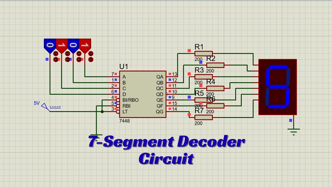 How to Build a 0-9 Counter Using 7448 BCD-to-7-Segment Decoder in ...
