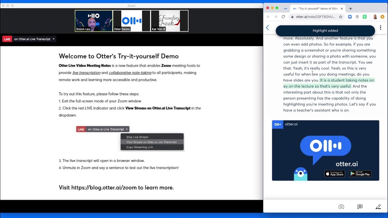 Live transcribe Zoom meetings with Otter.ai - YouTube