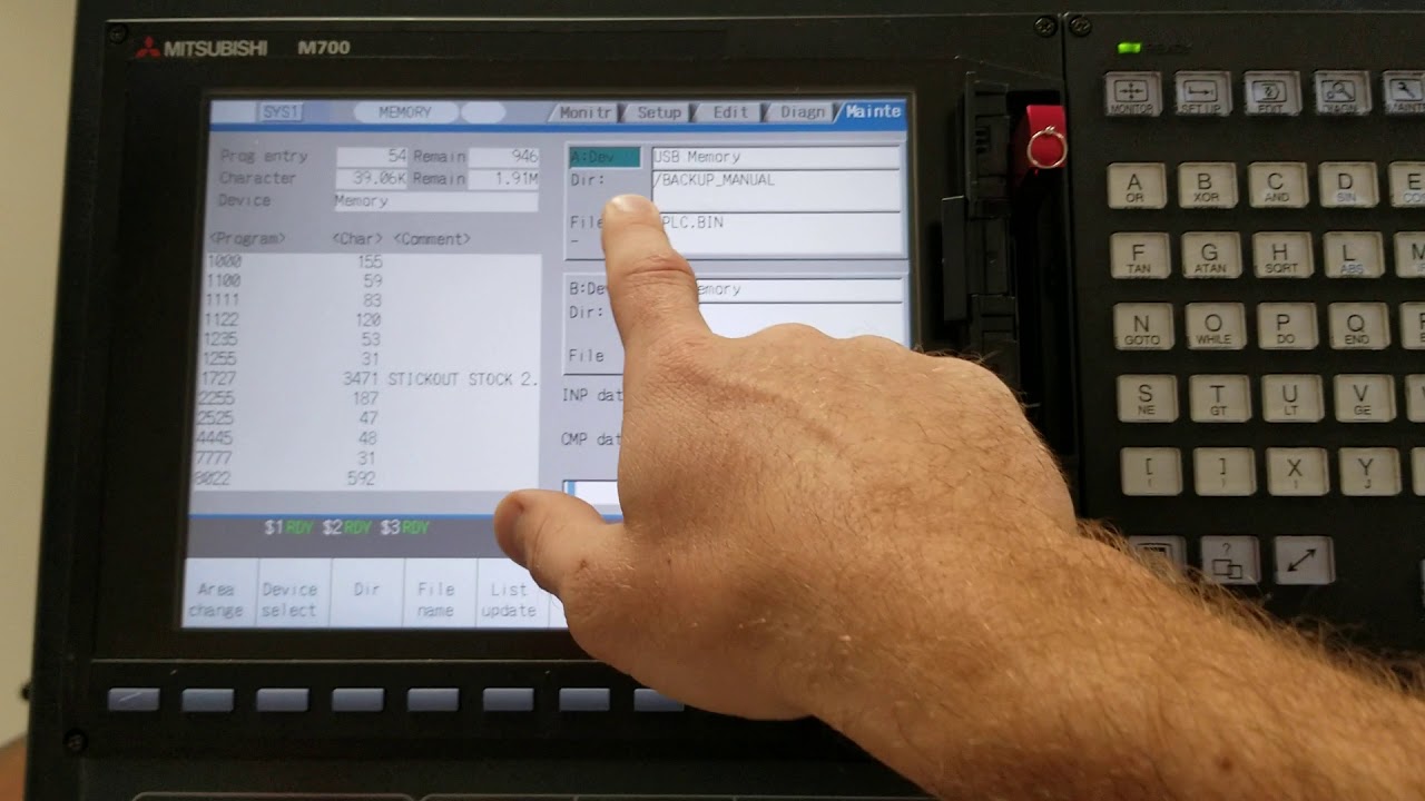 Loading programs into CNC - YouTube