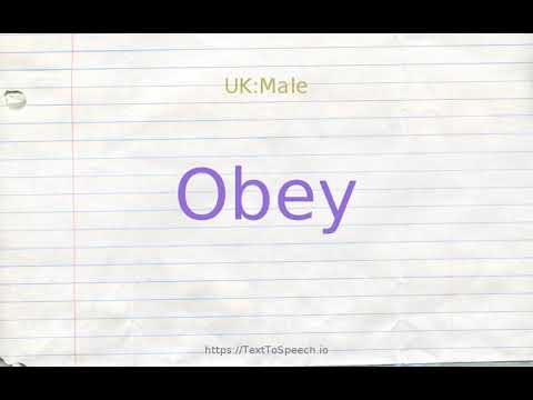 How to pronounce obey - YouTube