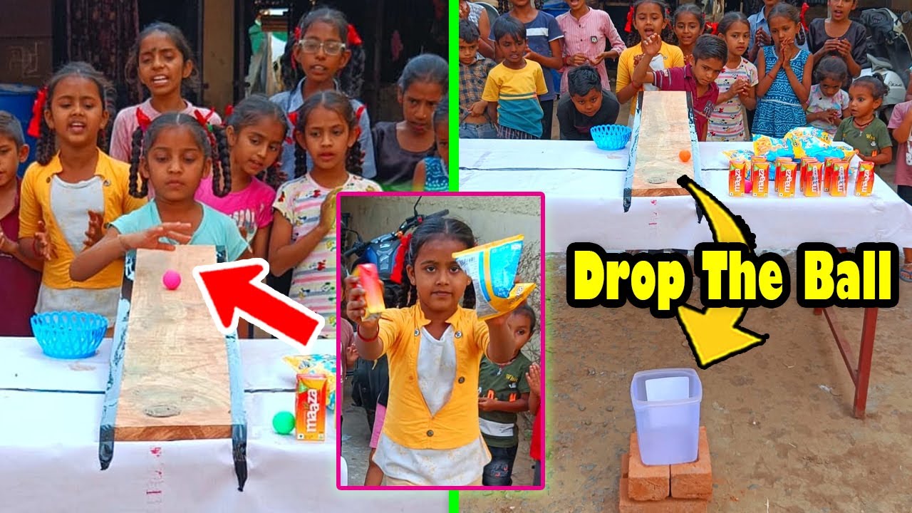 Drop the ball into container | Ping pong ball challenge - YouTube