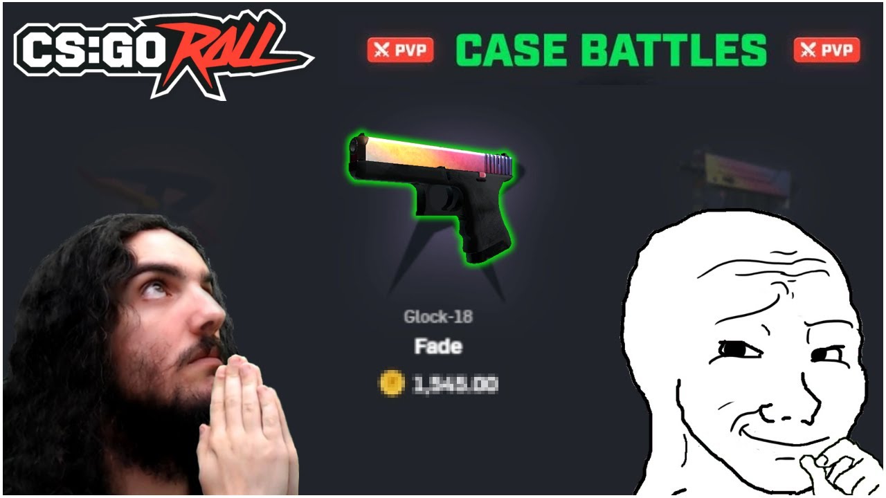 I hit a GLOCK FADE?! CSGOROLL Case Battles - YouTube