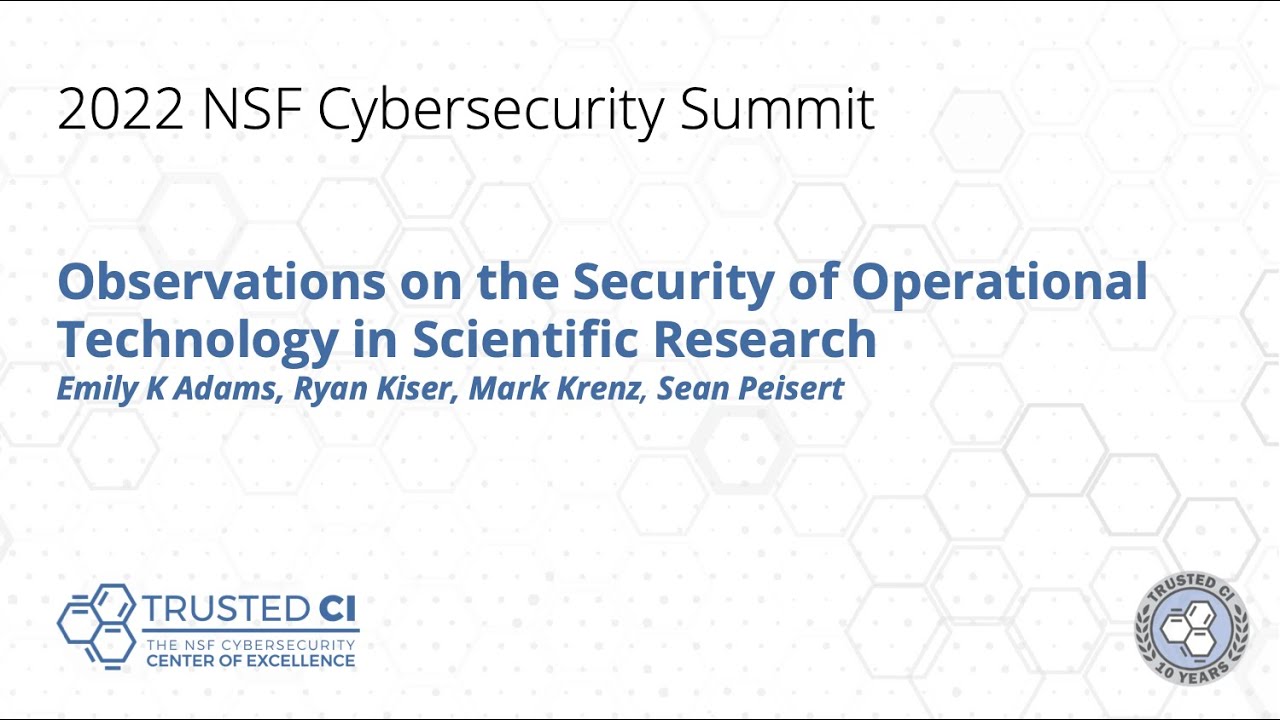2022 NSF Cybersecurity Summit- Day 1 - YouTube
