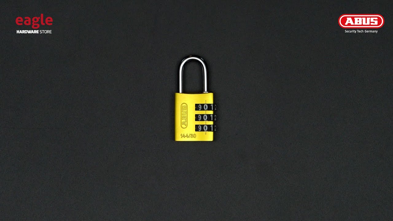 [93] ABUS 144/30 30mm Big Dial Aluminium Combination Padlock with ...