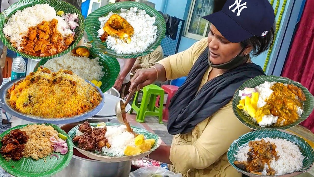 Cheapest Roadside Unlimited Meals | Indian Street Food | Street Cooking ...