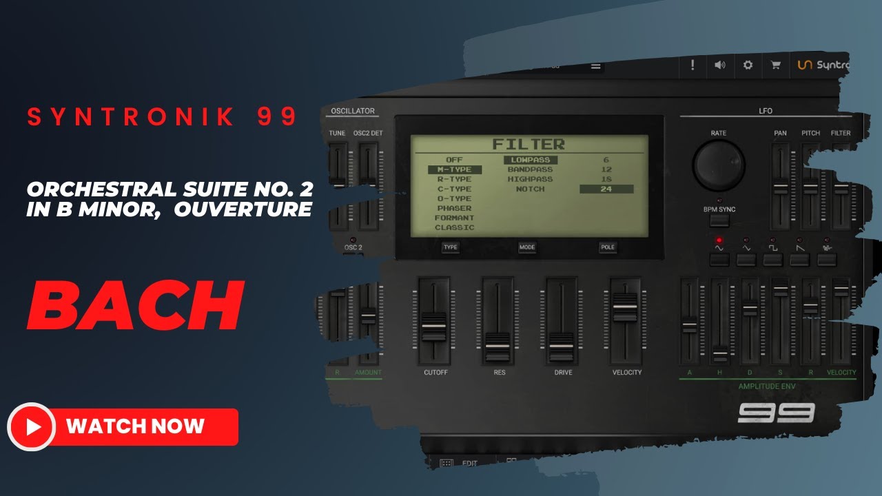 Syntronik 2, Synth 99 in Action: Bach, Orchestral Suite No. 2 in b ...