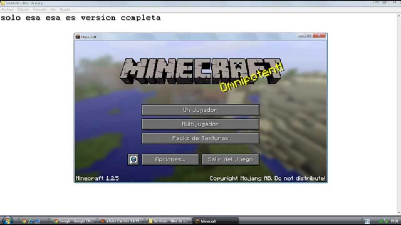Como pasar la version demo de minecraft a la FULL - YouTube