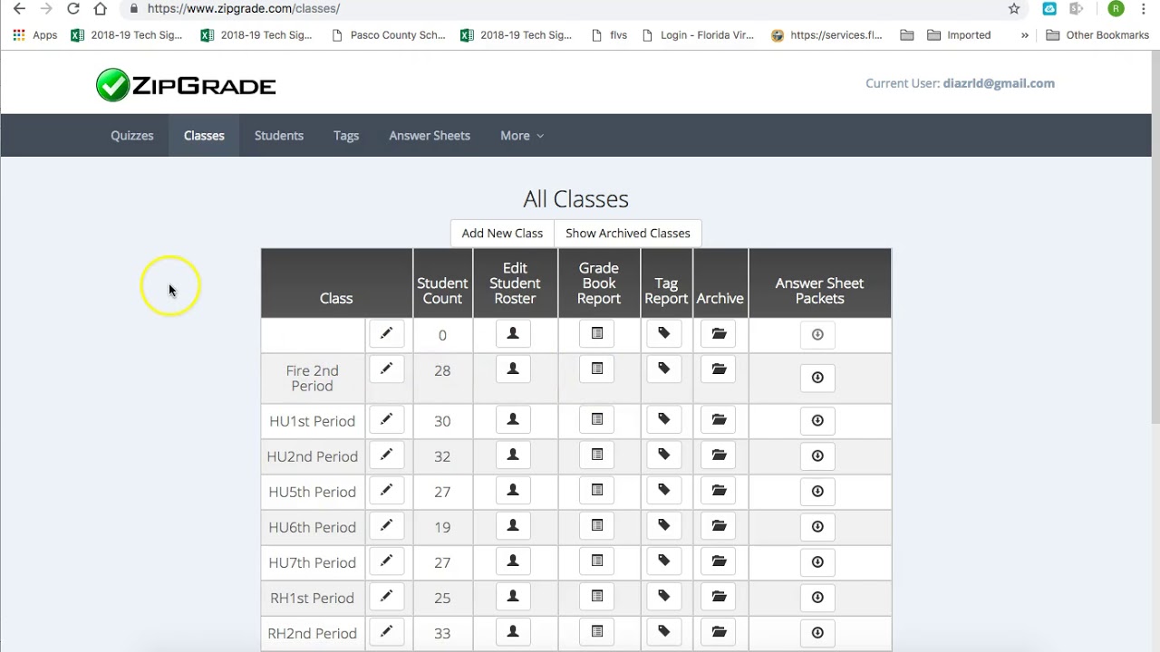 How to Create Classes for ZipGrade - YouTube