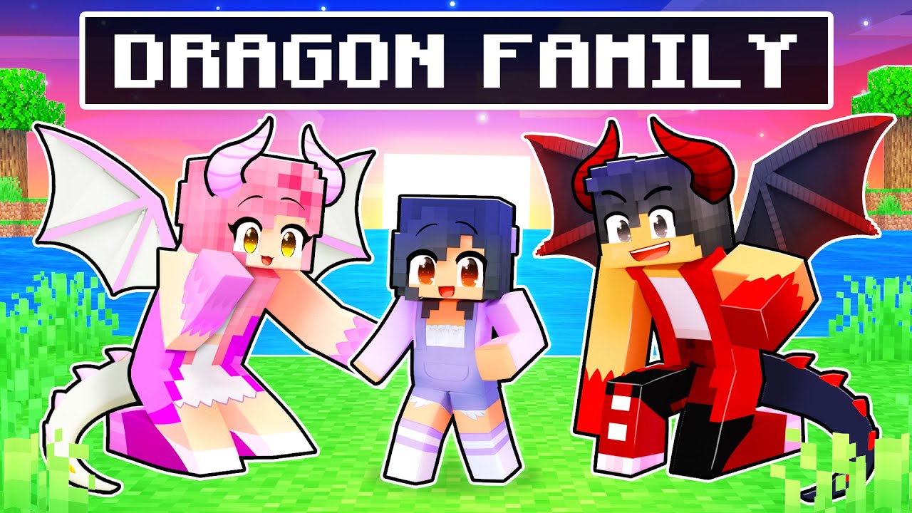 Adopted by the DRAGON FAMILY in Minecraft! - YouTube