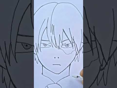 draw shoto todoroki easy - YouTube