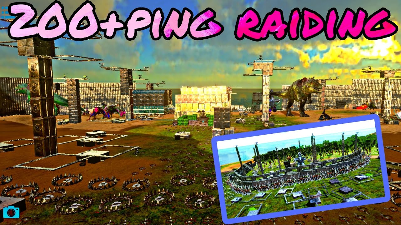 [ARK MOBILE RAID] WHEN YOU DO RAID IN 200+ PING - FOB UP AND RAID - YouTube