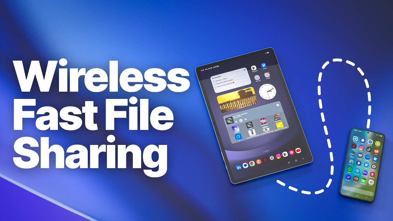 How to Share Files Wirelessly on Android Tablets (Quick Share) - YouTube