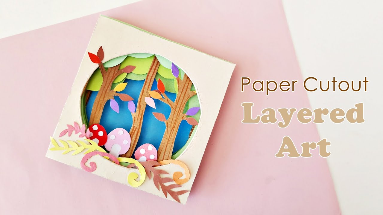 Paper Cut Layer Art (Free Template) | Paper Cut Out Layered Art ...