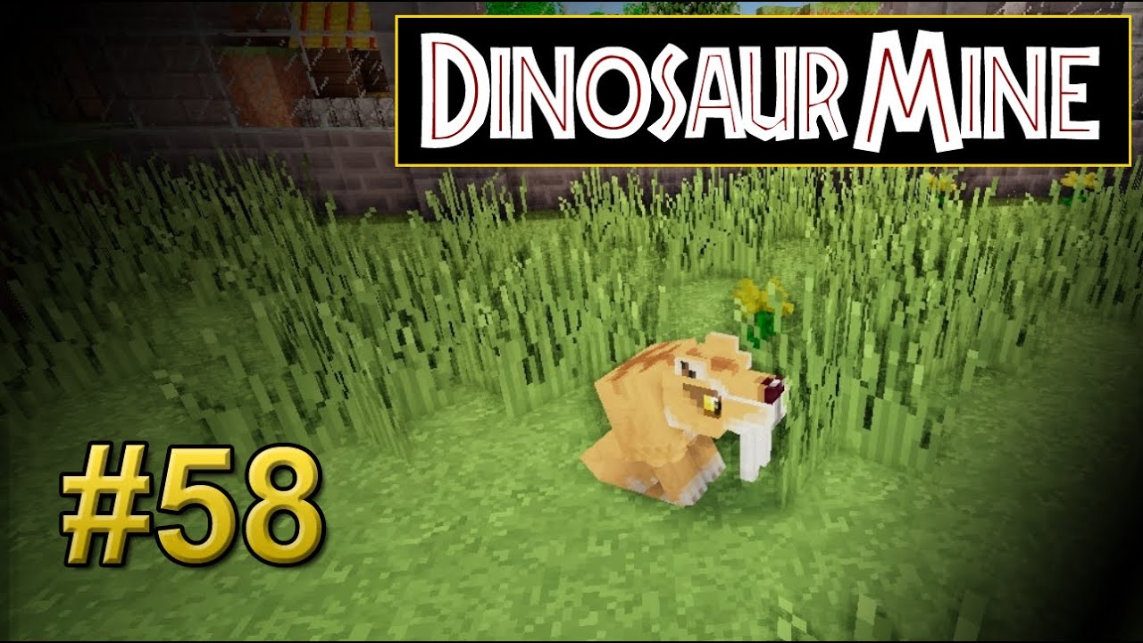 Minecraft - Dinosaur Mine - #58 - Saber-toothed Kitty - YouTube